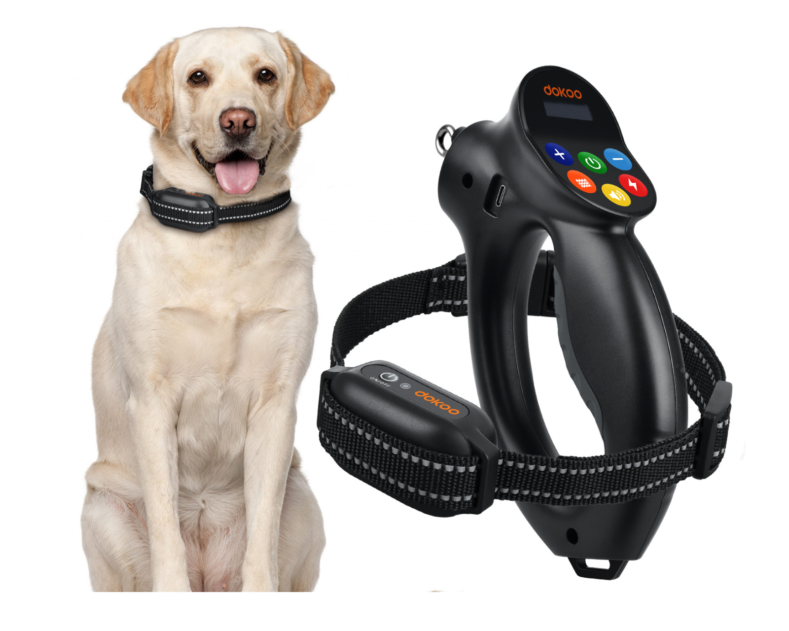 Dokoo Dog E-Collar No-Pull Shock Training Collar with Leash Set