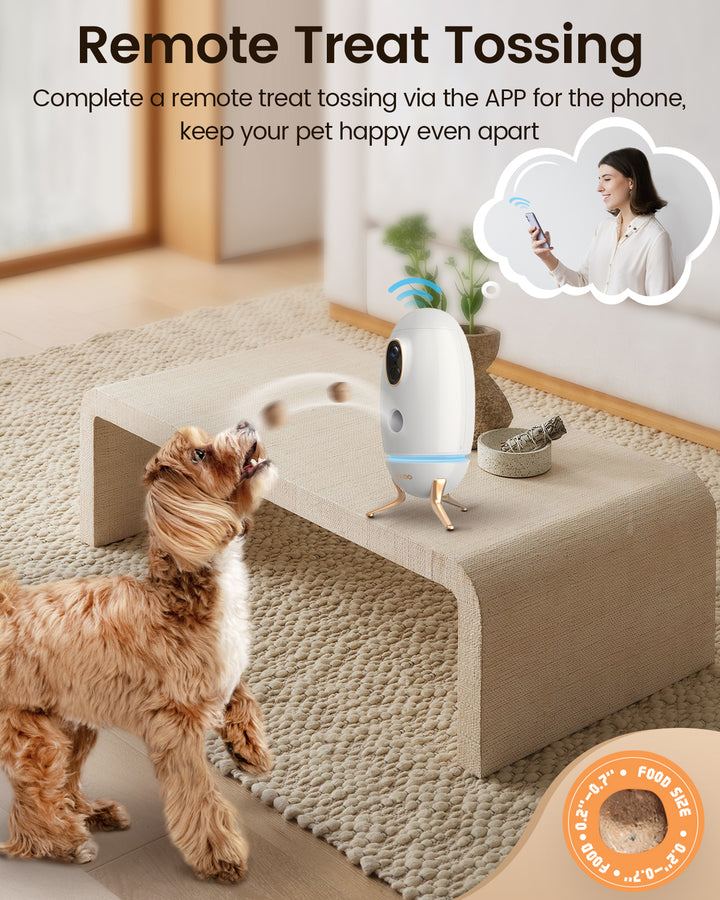 Dokoo Dog Camera Treat Dispenser: Treat-tossing Pet Camera